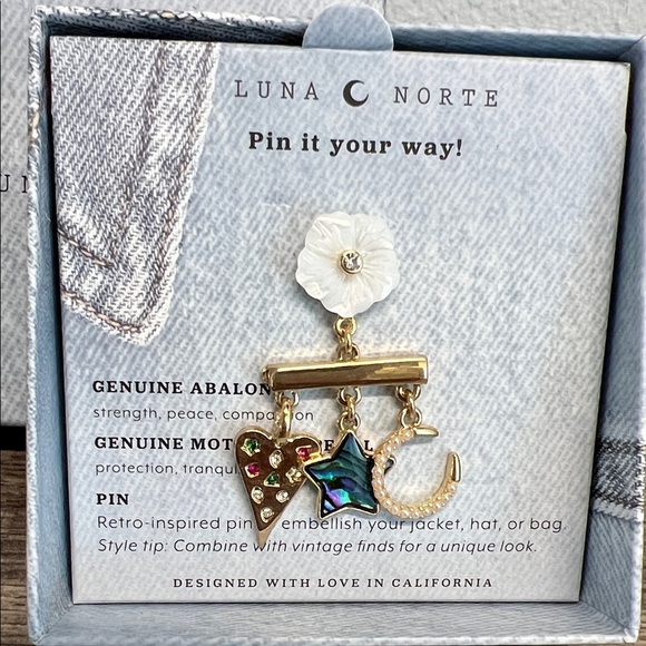 Luna Norte | Jewelry | Luna Norte Abalone Mother Of Pearl Brooch | Poshmark